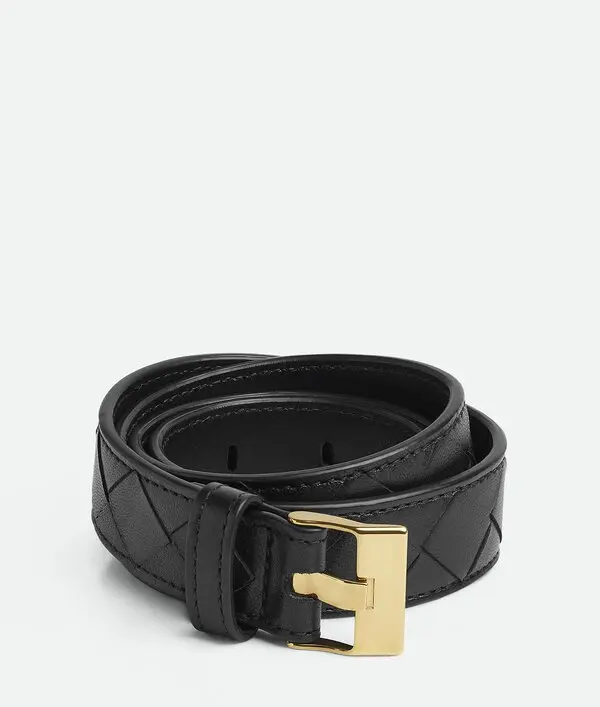 BOTTEGA  VENETA Bottega Veneta Woven Belt - Black