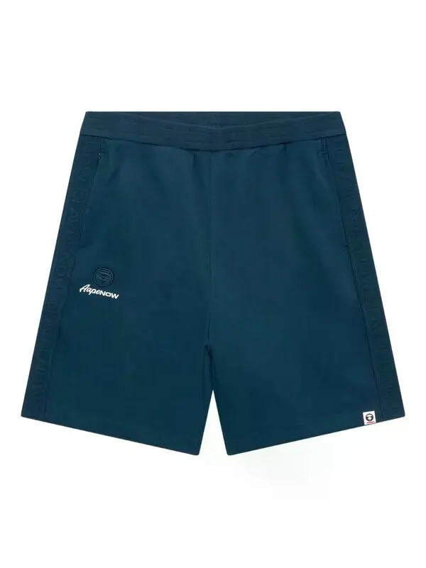 AAPE BY *A BATHING APE Logo-tape Track Shorts - Blue