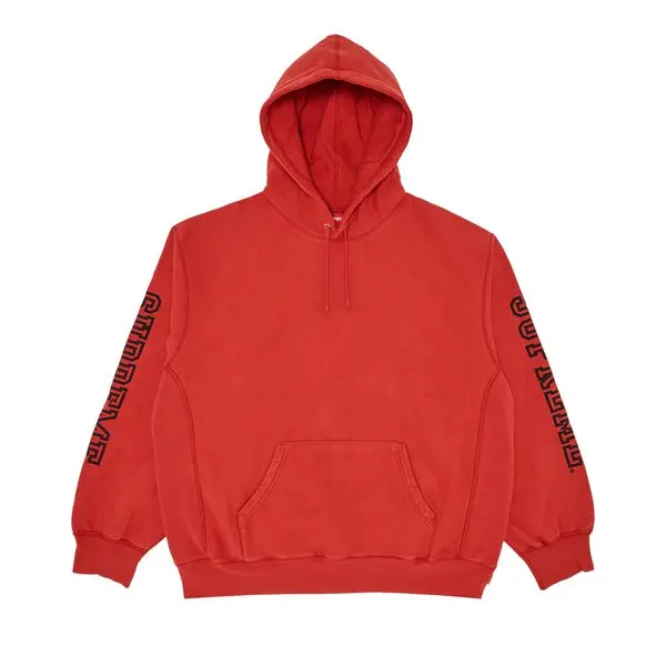 Supreme Collegiate Sleeve Hooded Sweatshirt - Red