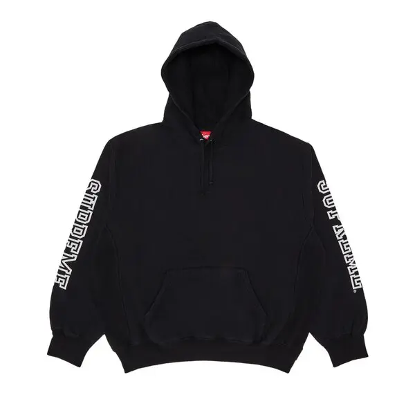 Supreme Collegiate Sleeve Hooded Sweatshirt - Black