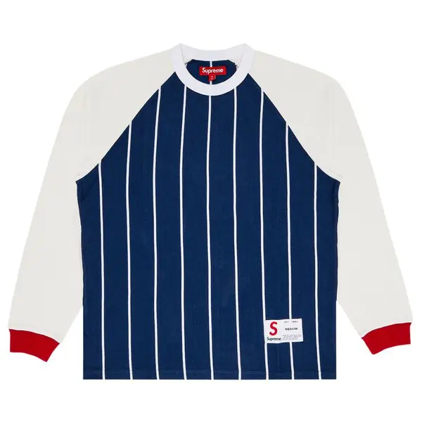 Supreme Stripe Raglan Long-sleeve Top