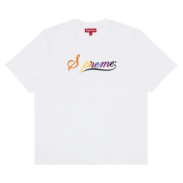 Supreme Cursive Short-sleeve Top - White