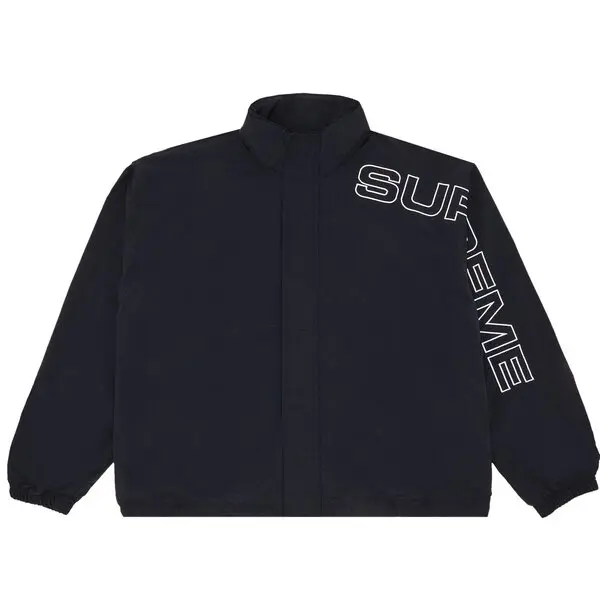 Supreme Spellout Embroidered Track Jacket - Black