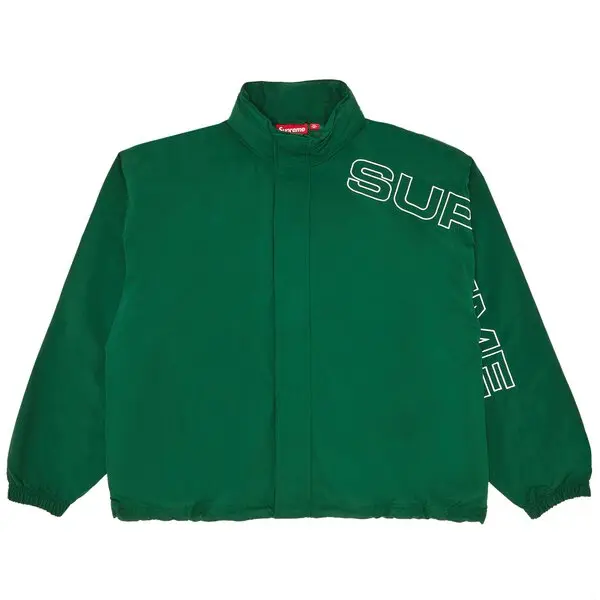 Supreme Spellout Embroidered Track Jacket - Green