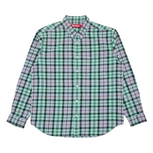 Supreme Plaid Flannel Shirt - Blue