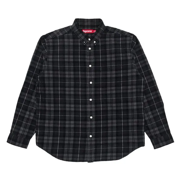 Supreme Plaid Flannel Shirt - Black
