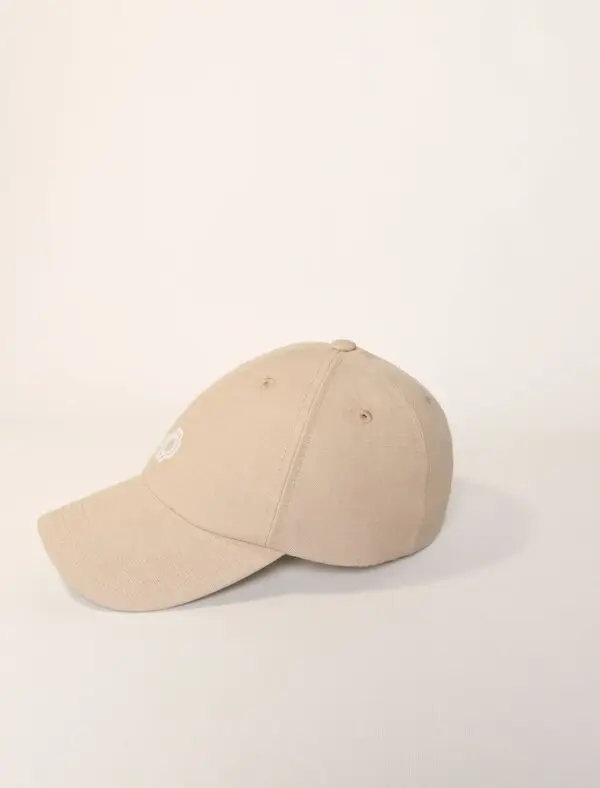 Maje Linen Baseball Cap - Ecru