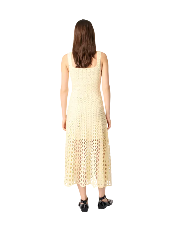maje rhinestone crochet dress Rhinestone crochet maxi dress