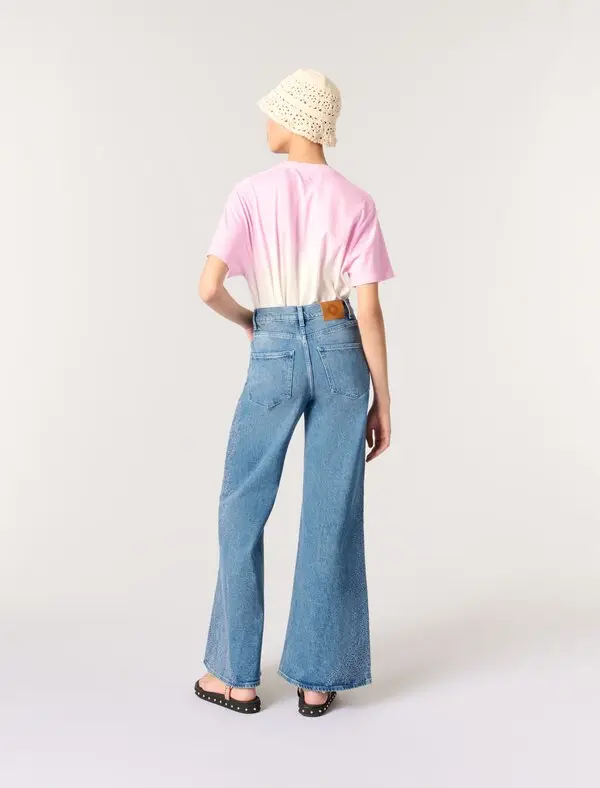 Maje Embroidered Flared Jeans