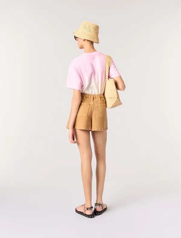 Maje Cotton Printed T-shirt - Pink