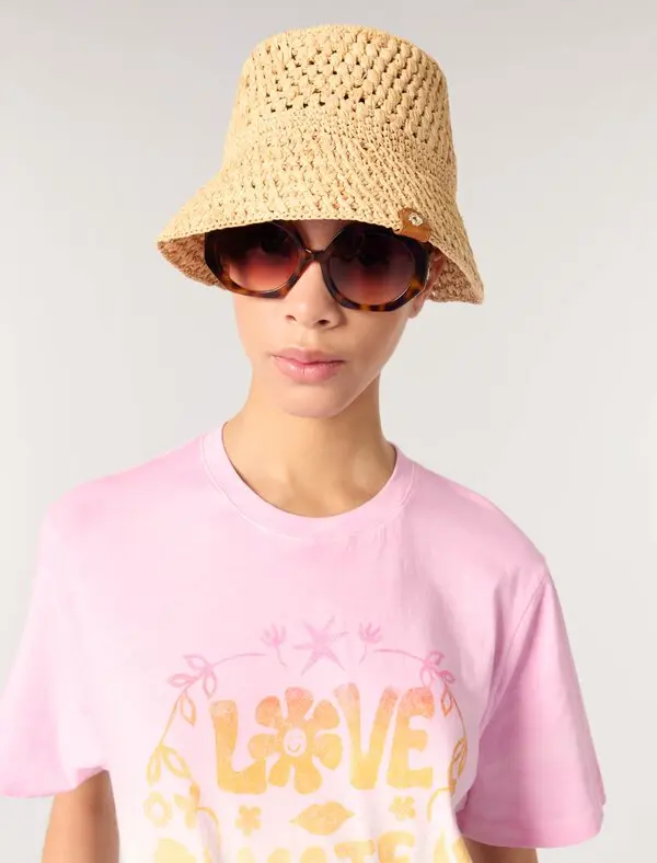 Maje Cotton Printed T-shirt - Pink