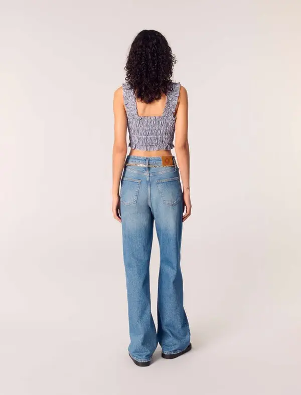 Maje Gingham Crop Top