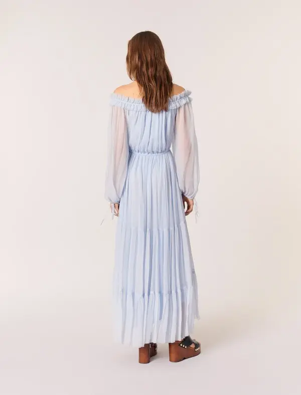 Maje Viscose Chiffon Maxi Dress