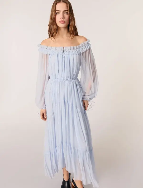 Maje Viscose Chiffon Maxi Dress