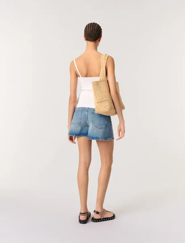 Maje Rib Knit Crop Top