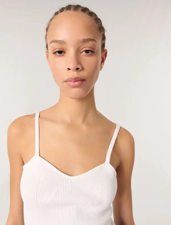 Maje Rib Knit Crop Top