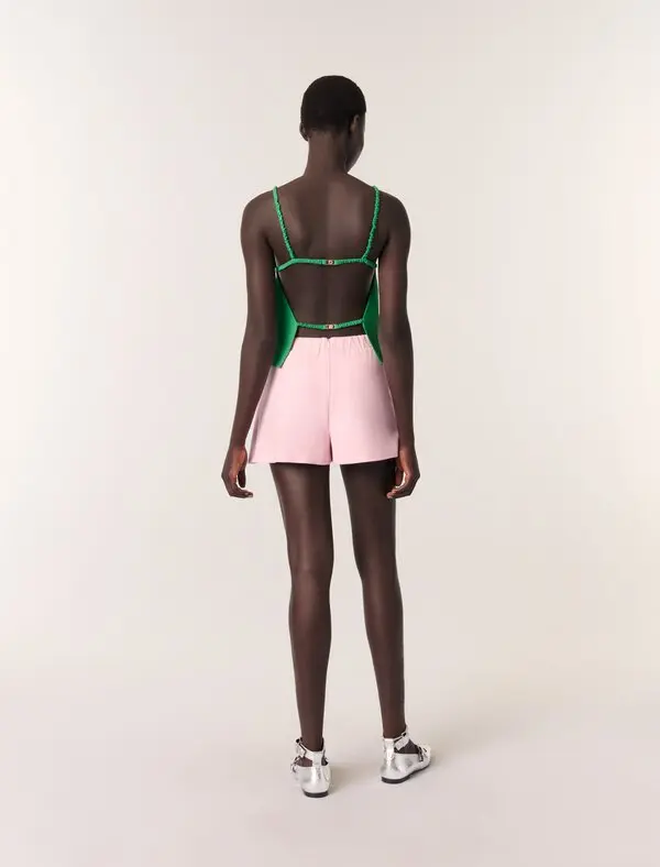 Maje Viscose Layered-effect Suit Shorts