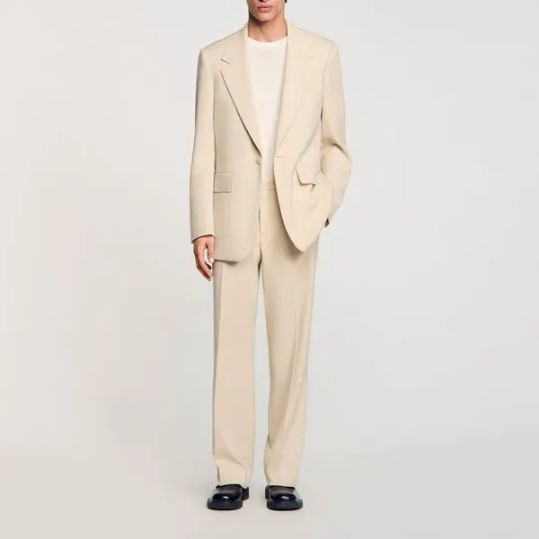 Sandro Oversized Wool Suit Jacket