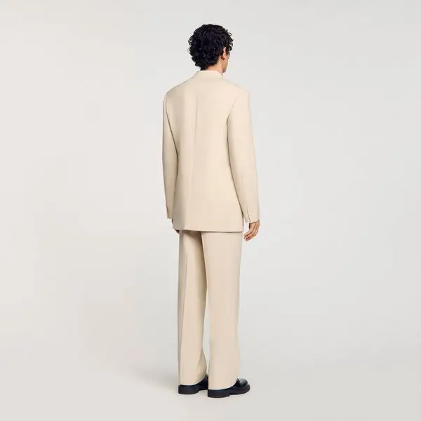 Sandro Oversized Wool Suit Jacket