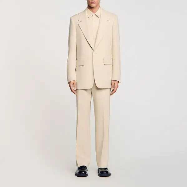 Sandro Oversized Wool Suit Jacket