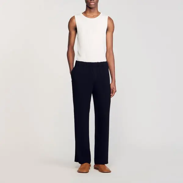 Sandro Pleated Wide-leg Trousers