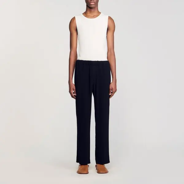 Sandro Pleated Wide-leg Trousers