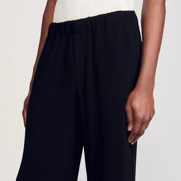 Sandro Pleated Wide-leg Trousers