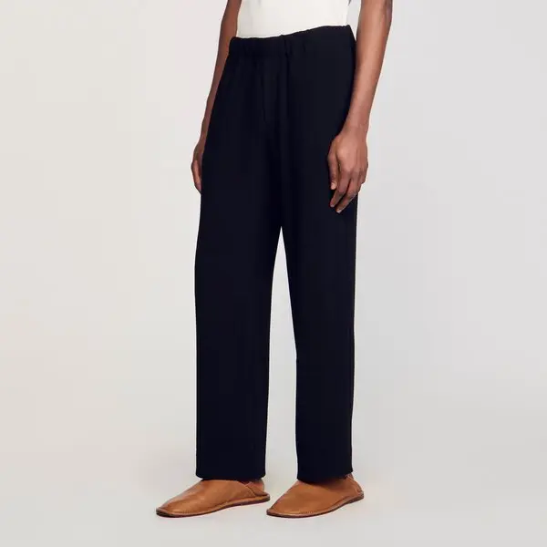 Sandro Pleated Wide-leg Trousers