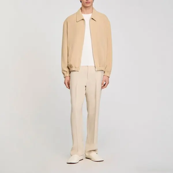Sandro Zip-up Jacket With Shirt Collar