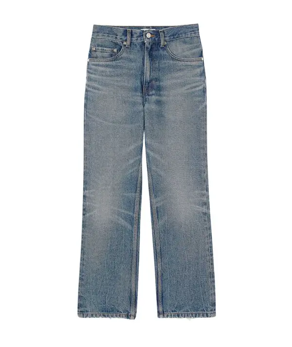 Sandro 7/8-length Straight-leg Faded Jeans