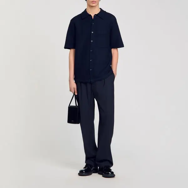 Sandro Waffled Shirt