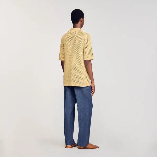Sandro Crochet Shirt - Nut
