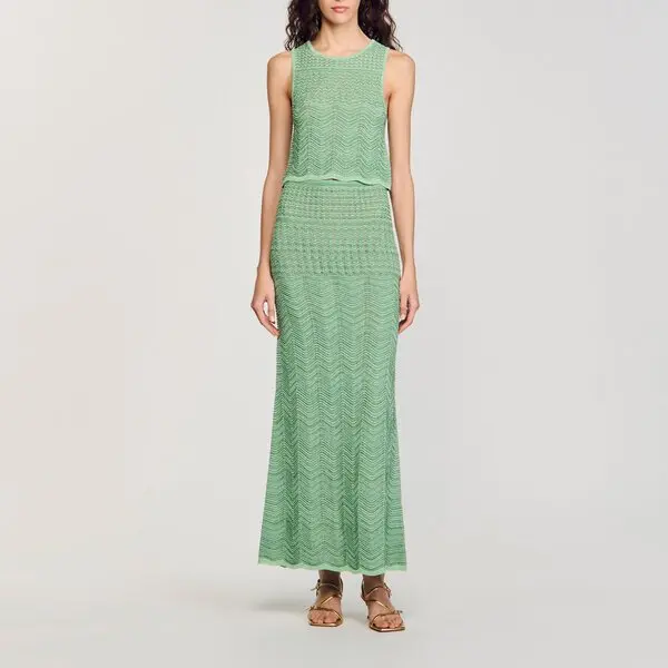 Sandro Decorative Knit Top - Mint