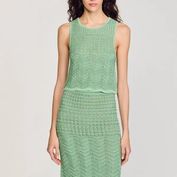 Sandro Decorative Knit Top