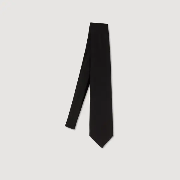 Sandro Silk Jacquard Tie - Black