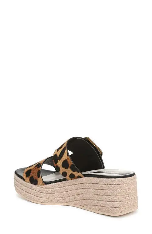 Franco Sarto Taziana Calf Hair Wedge Sandal - Camel
