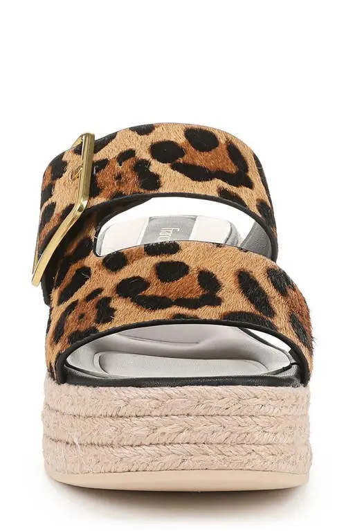 Franco Sarto Taziana Calf Hair Wedge Sandal - Camel