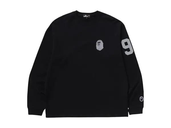 A BATHING APE Print I Long Sleeve Tee Shirt - Black