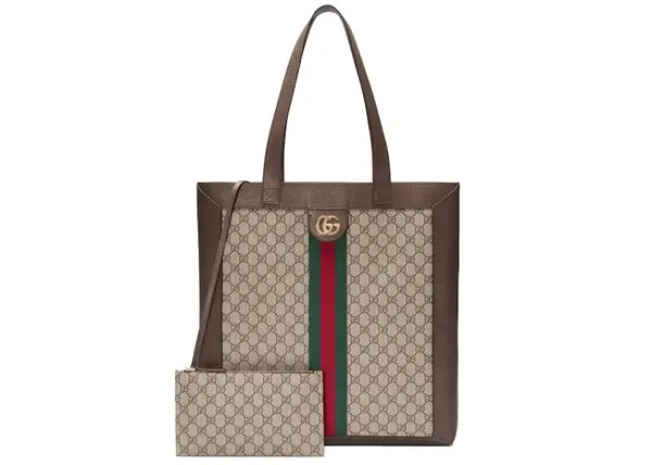 Gucci Ophidia Soft Gg Supreme Large Tote - Beige/ebony