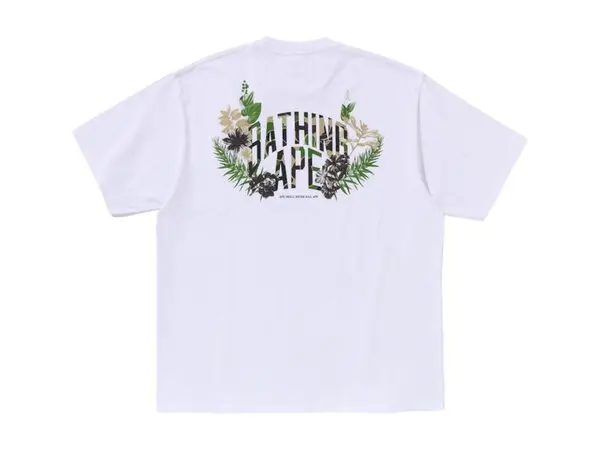 A BATHING APE Flora Ape Head Relaxed Fit Tee Shirt - White