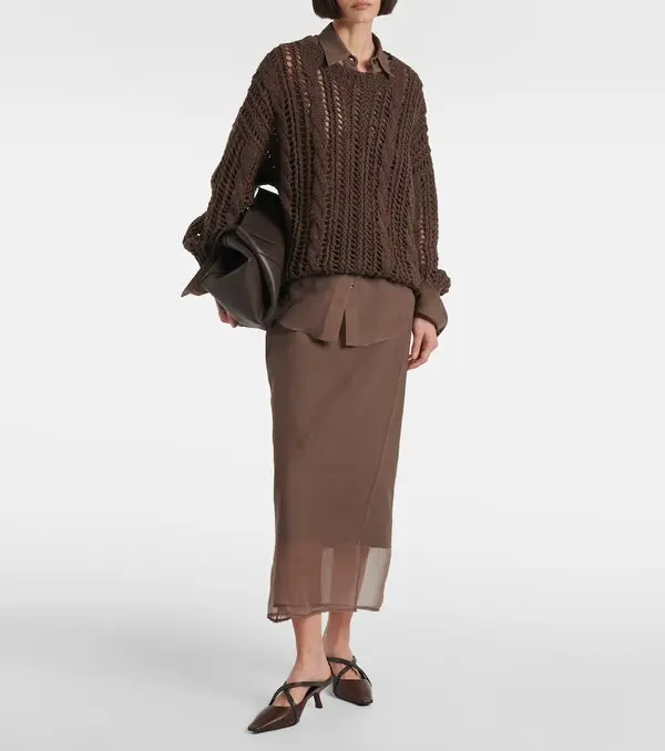 Brunello Cucinelli Monili Leather Mules