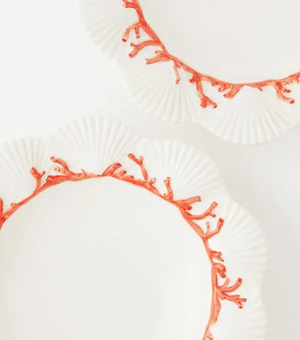 LES-OTTOMANS Saint Jacques Ceramic Soup Plate - White