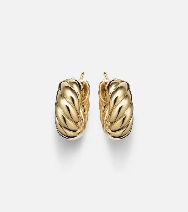 David Yurman 18kt Yellow Hoop Earrings - Gold