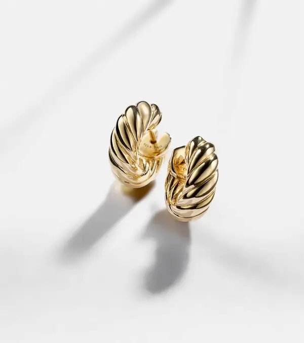 David Yurman 18kt Yellow Hoop Earrings