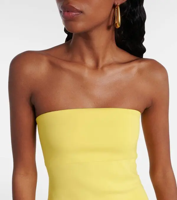 Jacquemus Caped Strapless Bustier Gown