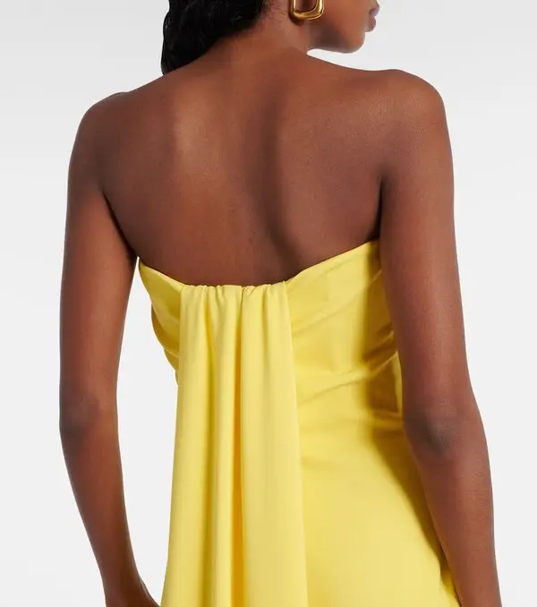 Jacquemus Caped Strapless Bustier Gown