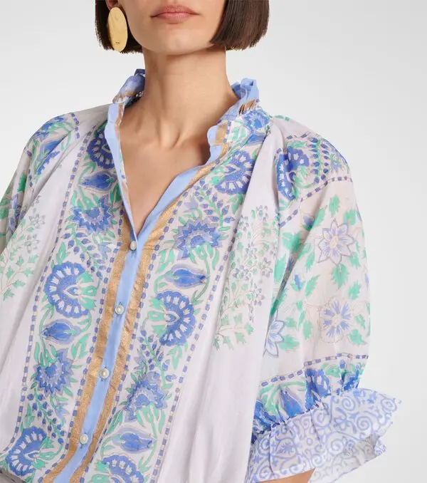 JULIET DUNN Paisley Cotton Minidress