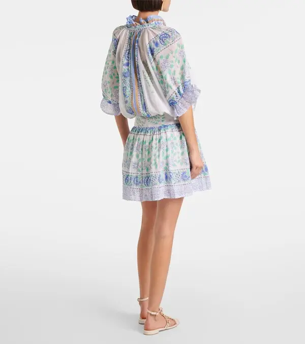 JULIET DUNN Paisley Cotton Minidress