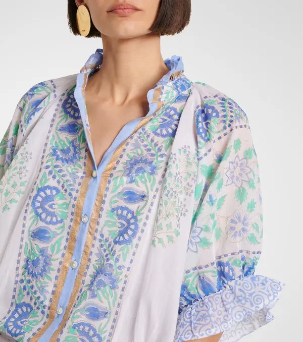 JULIET DUNN Paisley Cotton Minidress