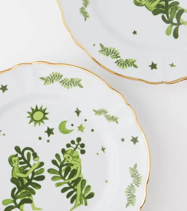 BITOSSI Eden Set Of 4 Porcelain Dinner Plates